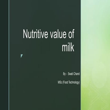 Milk and milk products | PPTX