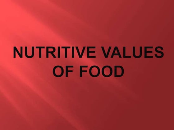 Nutritive values of common Indian Foods | PPTX | Nutrition | Healthy Living