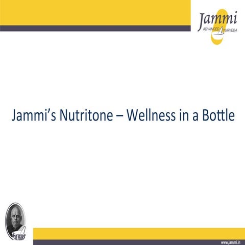 Jammi's Nutritone- Immunity Insured | PPT