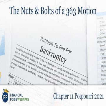 The Nuts & Bolts of a 363 Motion | PPT