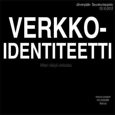 Nuva identiteetti-2012 | PDF