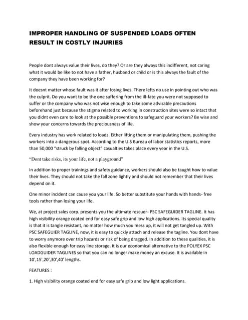 PSC Rig Tools Tagline | PDF