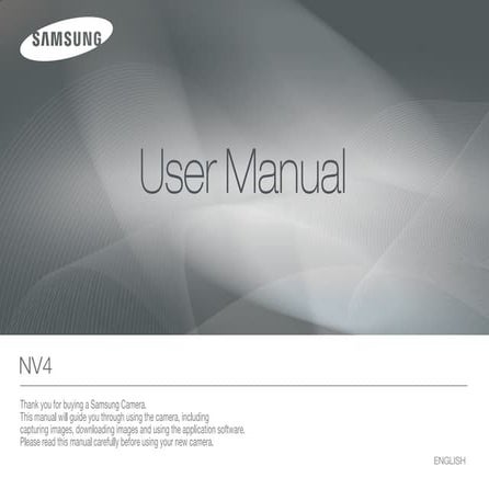 Samsung Camera NV4 User Manual | PDF