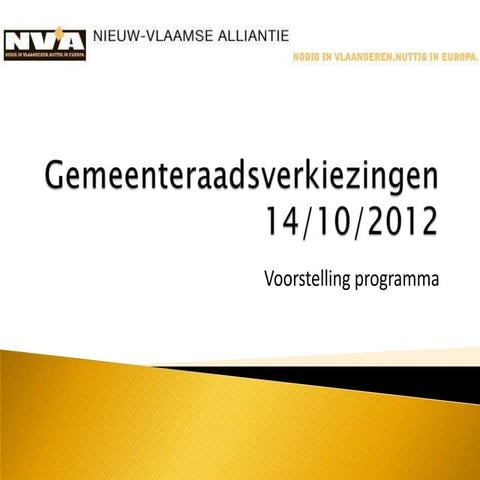 Nva lebbeke programma 14.10.2012_versie 9_9_2012 | PPTX | Business and ...