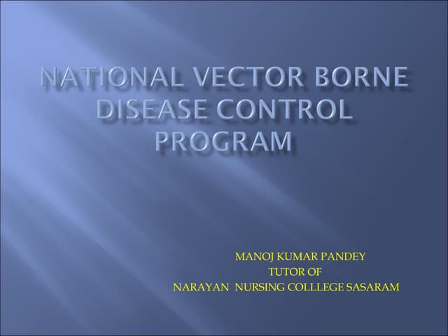 National Vector Borne Disease Control Programme | PDF