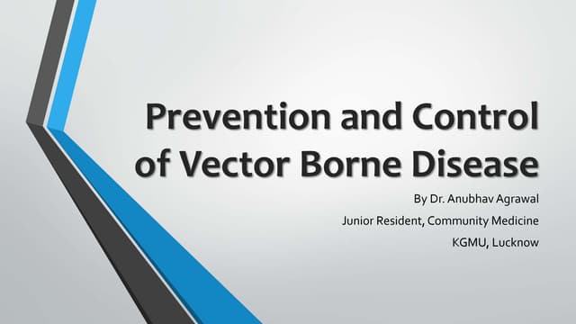 Vector control measures | PPTX