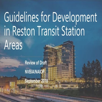 Guidelines for Development in Reston Transit Station Areas | PPTX