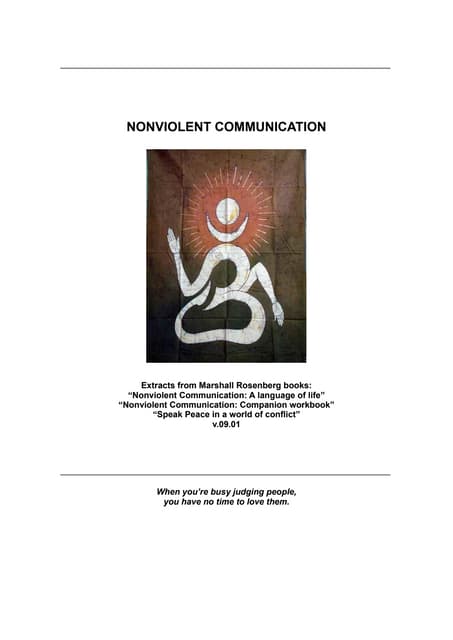 The four components of nonviolent communication | PDF