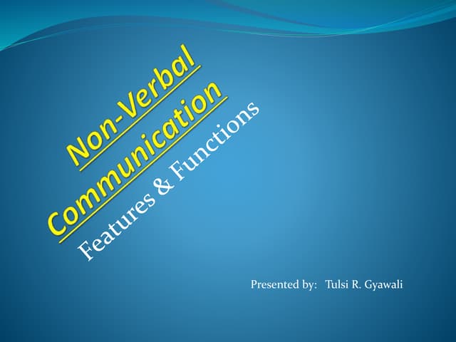Non - Verbal Communication - KOPPACT | PPT