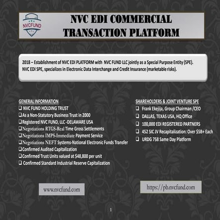 Nvc Fund Holding Trust Transaction Platform 2152019 | PPT