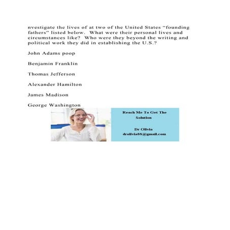 nvestigate the lives of at two of the United States founding father.docx