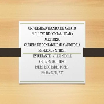 Nicole Viteri presentations