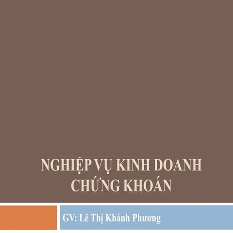 Nv kd chung khoan | PDF