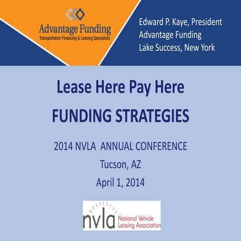 National Vehicle Leasing Association Presentation by Advantage Funding ...