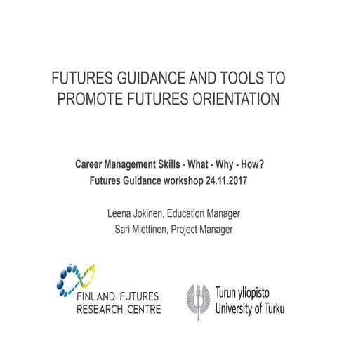 Future guidance and tools to promote future orientation | PDF