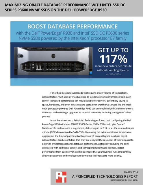 Get more VMware vSAN database performance with Intel Optane SSDs and ...