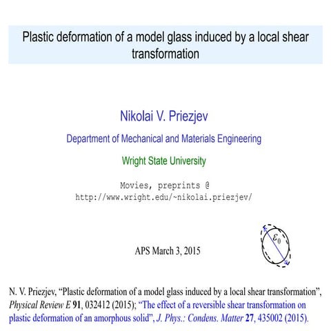 Plastic deformation in model glass induced by oscillating inclusion | PDF
