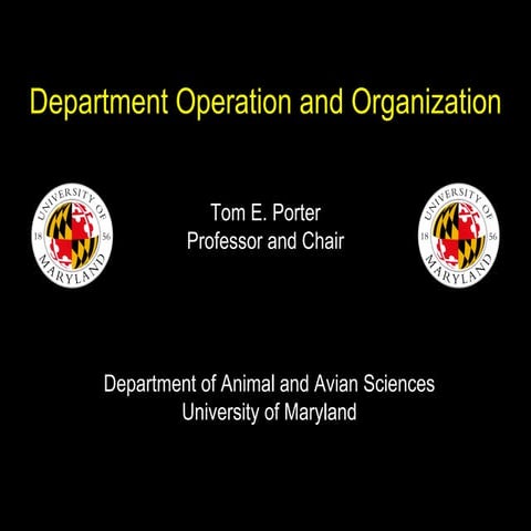 Nwafu Umd Department Organization And Operation | PPT