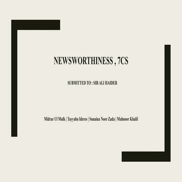 News worthiness | PPTX