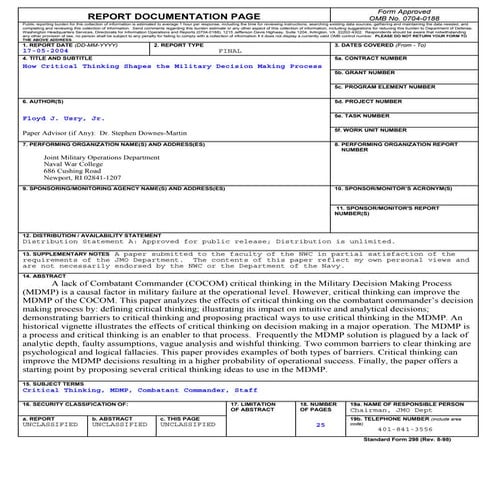 Sample Award Recommendation DA Form 638 | PDF