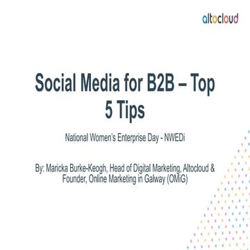 #NWED Social Media Tips B2B | PPT