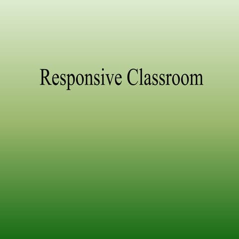 TIS responsive classroom powerpoint | PPTX