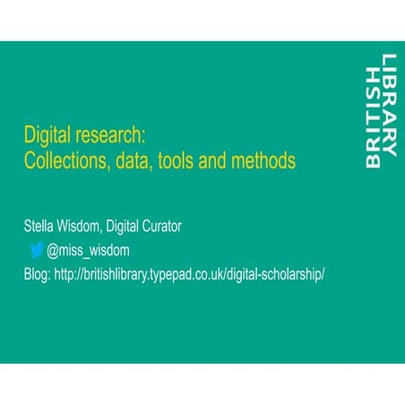 Digital research: Collections, data, tools and methods | PDF