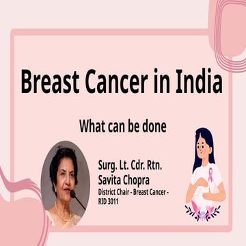 NWWA Breast Cancer in India presentation | PPTX