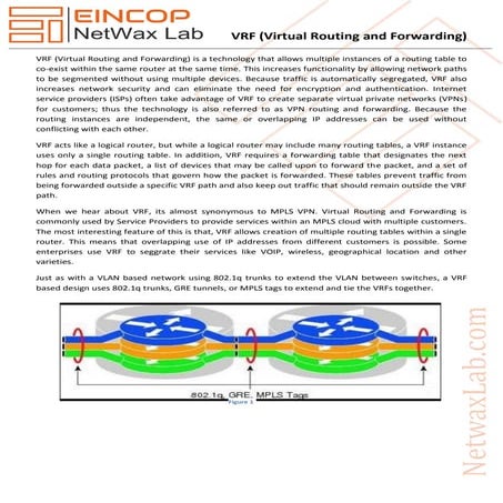 Vrf Virtual Routing And Forwarding Pdf Computer Networking Computing
