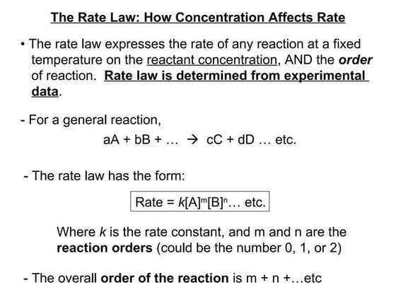 Determination of reaction order. | PPT