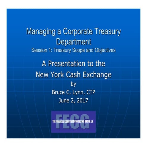 Managing the Modern Treasury - NYCE workshop 2017 part1 | PDF