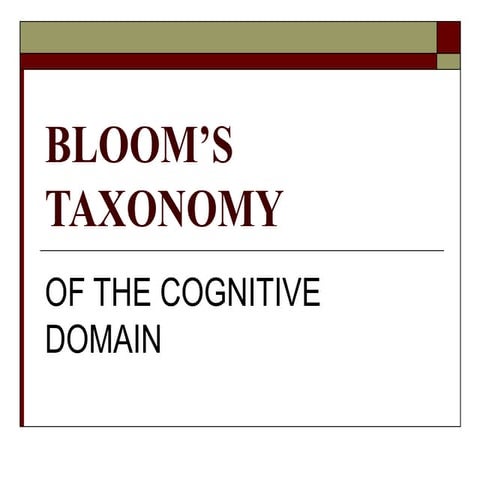 Blooms | PPT