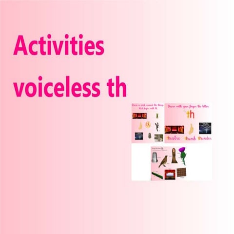 Activities voiceless th | PDF