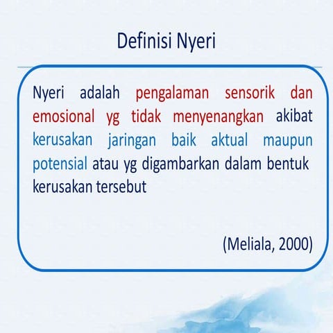 PPT Nyeri akut dengan Penjelasan Assesmen Nyeri | PPTX