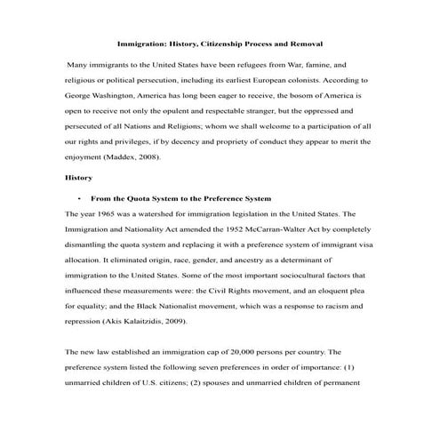 Immigration: History, citizenship process and removal | RTF