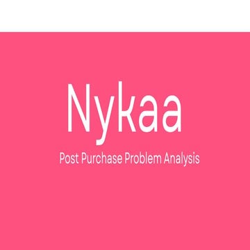 Nykaa Post purchase analysis and resolution.pdf