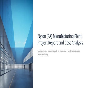 Nylon (PA) Manufacturing Plant Setup: Costs, Equipment & Strategy | PPTX