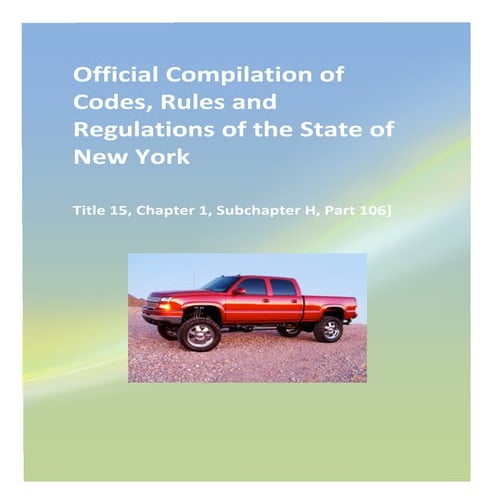 Pick up truck-official compilation of codes of the State of New York ...