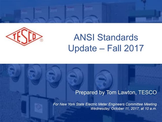 ANSI Standard and Recent Updates That Affect Metering | PPT
