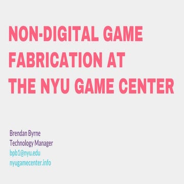 NYU Game Center Showcase | PPTX
