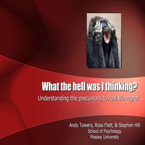 Understanding Real-Life Regret | PPT
