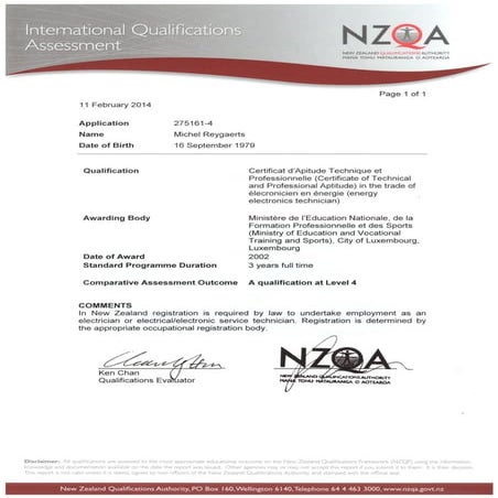Nzqa international assessment report | PDF