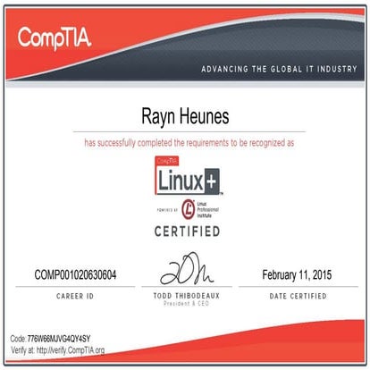 Comp tia linux+ (powered by lpi) certificate | PPT