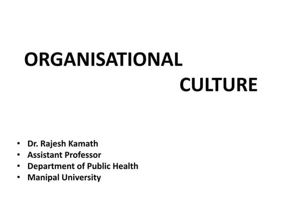 Organization Culture (OCTAPACE) | PPT