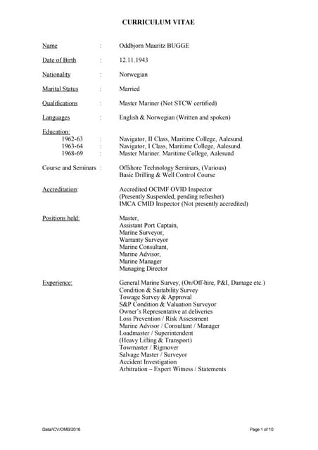 LPilcher CV 2016 | DOC