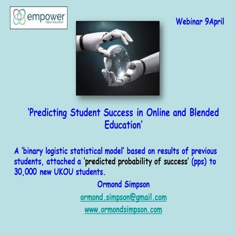 Predicting student success by Ormond Simpson | PPT