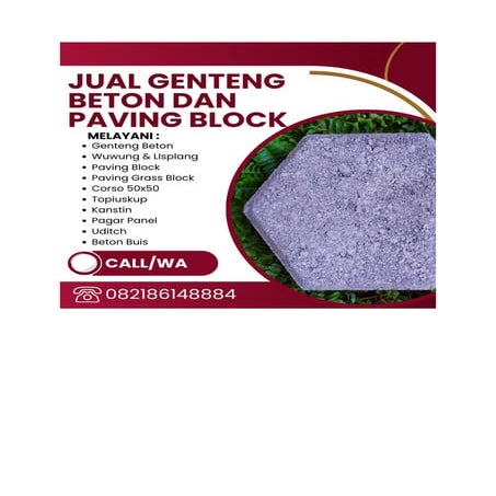 Mau bangun teras rapi? Paving block bisa bantu. | DOCX