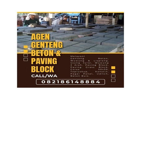Paving block, wujudkan halaman rapi tanpa becek. | PDF