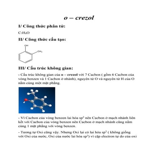 O crezol | DOCX