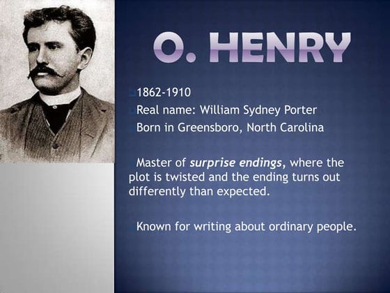 William sydney porter | PPTX | Books and Literature
